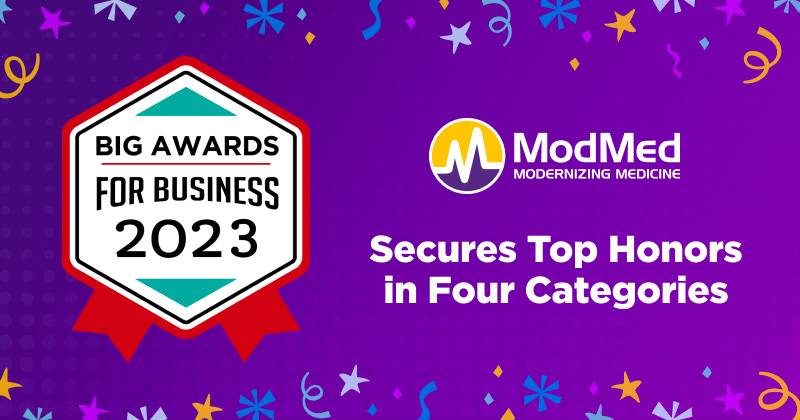 ModMed® triumphs at BIG Awards for Business, secures top honors in 4 ...